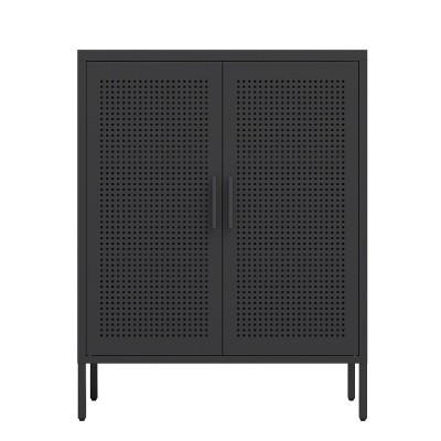 Tiramisubest Metal Storage Cabinet With 2 Doors And 2 Adjustable ...