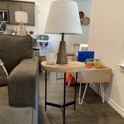 Villa Park Round Wooden End Table Brown - Threshold™ Designed With ...
