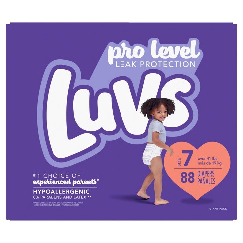 Luvs Pro Level Leak Protection Diapers Giant Pack - Size 7 - 88ct : Target