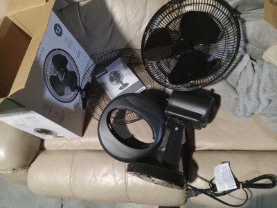 Holmes 12" Oscillating 3 Speed Adjustable Table Fan With Push Button ...