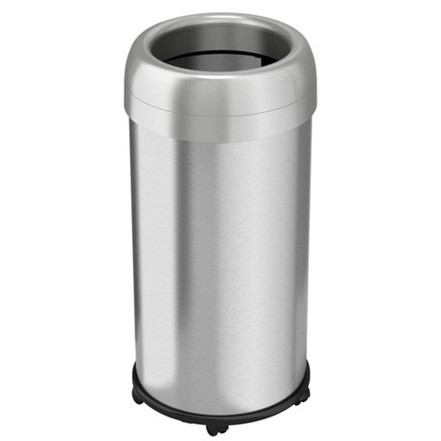 Itouchless 16gal Round Trash Can With Wheels And Dual Odor Filters : Target