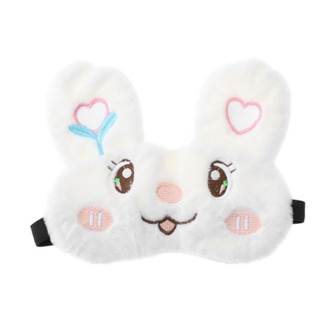 Unique Bargains Embroidered Rabbit Eye Mask 1 Pc White : Target
