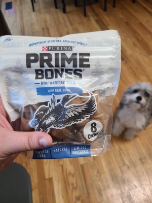 Purina Prime Bones Mini Knotted Rawhide Free With Natural Duck Chewy ...
