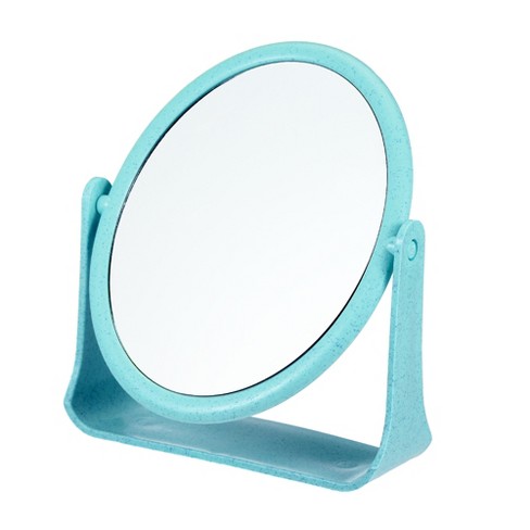 Unique Bargains Plastic Double-sided Rotating Round Makeup Mirror 1 Pc ...