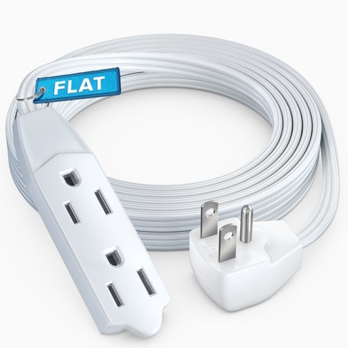 Maximm Flat Plug Extension Cord Ul Certified 16 Gauge, 125v, 13 Amps ...