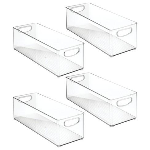 Mdesign Plastic Kitchen Pantry Storage Organizer Bin With Handles, 4 ...