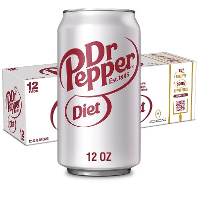 Diet Dr Pepper Soda - 12pk/12 Fl Oz Cans : Target