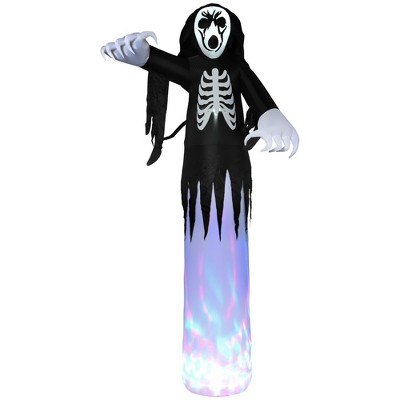 Gemmy Airblown Inflatable Skeleton Reaper W/red Led Eyes Giant, 10.5 Ft ...