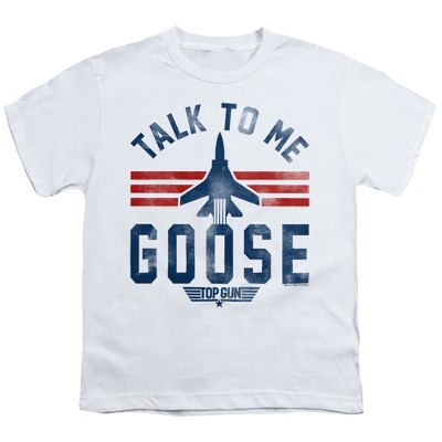 Boys' Top Gun Top Gun Talk To Me Goose T-Shirt, White, Small : Target