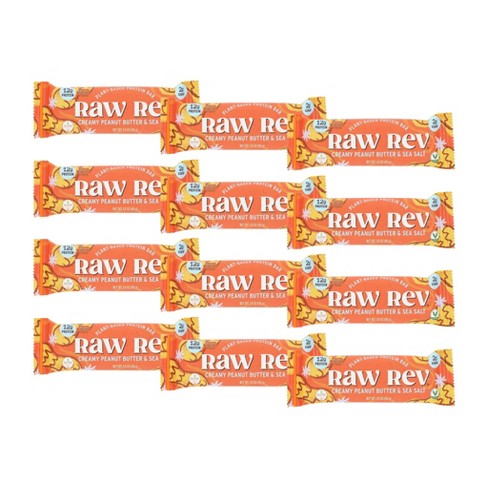 Raw Rev Creamy Peanut Butter And Sea Salt Plant-protein Bar - 12 Bars ...