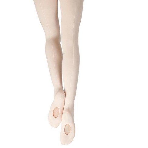 Capezio Ballet Pink Mesh Transition Tight With Mock Seam - Girls One ...