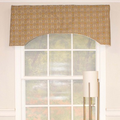 Beach Stripe Style Cornice 3" Rod Pocket Valance 50" X 17" Tan By Rlf ...