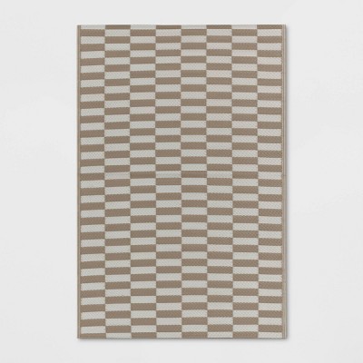 4'x6' Broken Stripe Ancient Stone Rectangular Loomed Indoor Outdoor ...