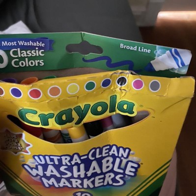Crayola 10ct Washable Broad Line Markers - Classic Colors : Target