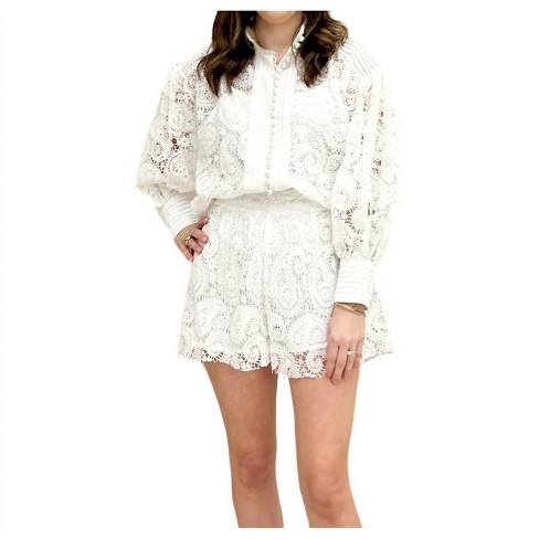Women's High Waisted Lace Short - Beulahstyle L : Target