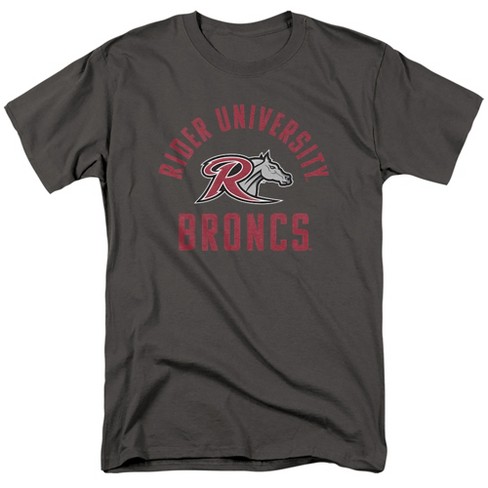 Rider University Official Broncs Logo Adult T-shirt, Charcoal, Large ...