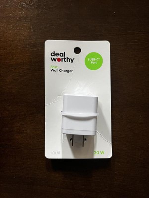 Single Port 20w Usb-c Wall Charger - Dealworthy™ White : Target