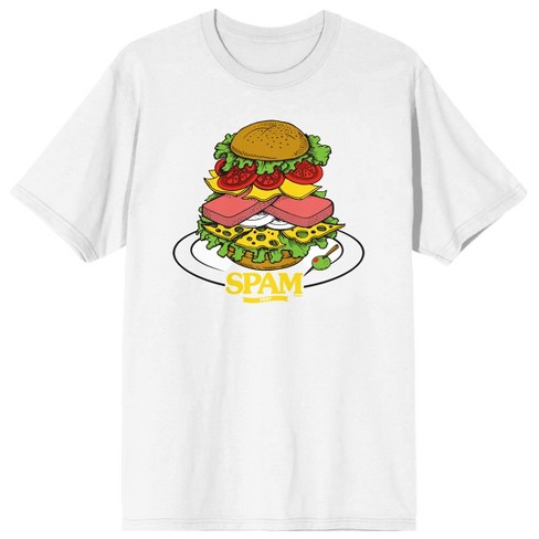 The Original Spam 1937 Sandwich On Plate Men's White T-shirt-medium ...