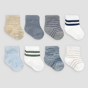 Carter's Just One You® Baby Boys' 8pk Striped Crew Socks : Target