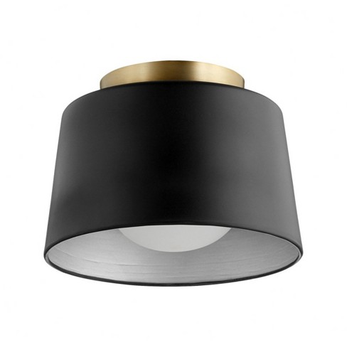 Quorum Lighting Trapeze 1 - Light Flush Mount In Black : Target