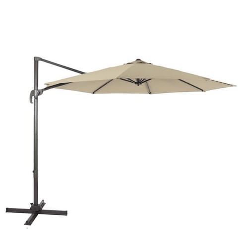 Sonkuki 10 Ft Patio Cantilever Umbrella, Outdoor Round Offset Sturdy ...