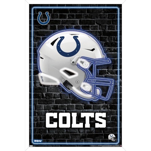 Trends International Nfl Indianapolis Colts - Neon Helmet 23 Framed ...