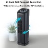 Optimus F-7348bk 14 Inch Portable Ultra-slim Desktop Tower Fan In Black ...