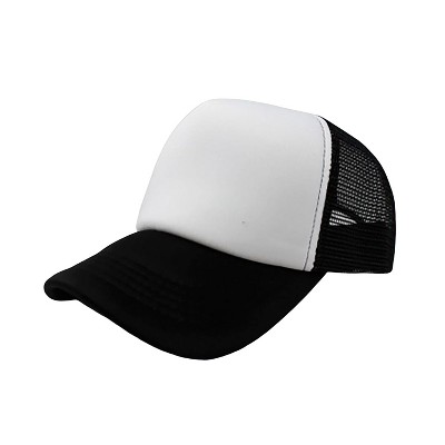 Pack Of 30 Adjustable Trucker Hat Caps White & Black : Target