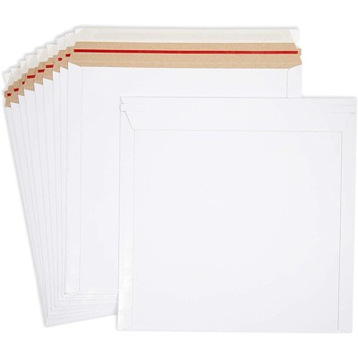 Juvale 100-pack White Rigid Mailing Envelopes Document Stay Flat ...