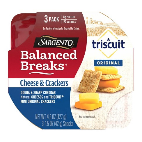 Sargento Balanced Breaks Cheese & Mini Triscuit Crackers - 4.5oz/3ct ...