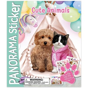 book 'n' app: Panorama Sticker Book - Cute Animals - Mix-Match Stickers ...