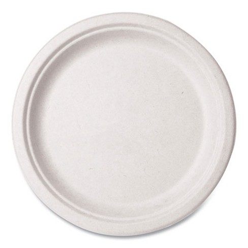 Vegware Nourish Molded Fiber Tableware, Plate, 10" Diameter, White, 500 ...