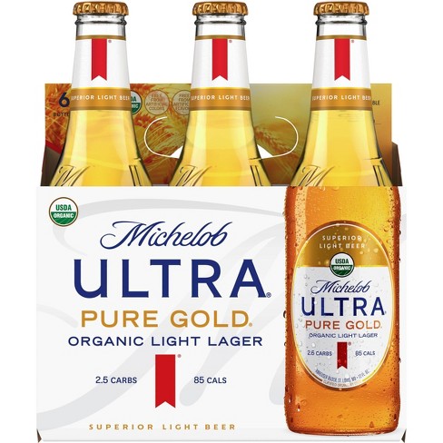 Michelob Ultra Pure Gold Organic Light Beer - 6pk/12 Fl Oz Bottles : Target