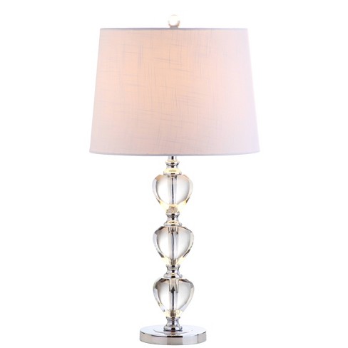 27" Crystal Cole Table Lamp With Linen Shade & Silk-wrapped Cord ...
