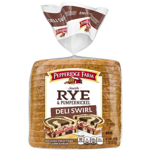 Pepperidge Farm Jewish Rye & Pumpernickel Deli Swirl Bread - 16oz : Target