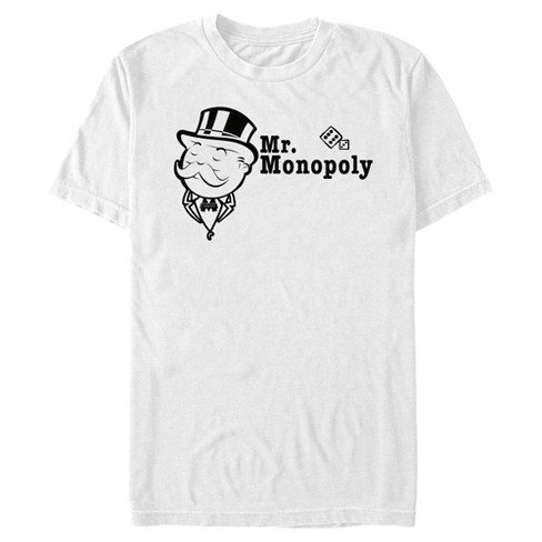 Men's Monopoly Mr. Monopoly T-shirt - White - Small : Target