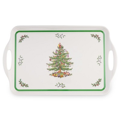 Spode Christmas Tree Peppermint Dessert Tray : Target