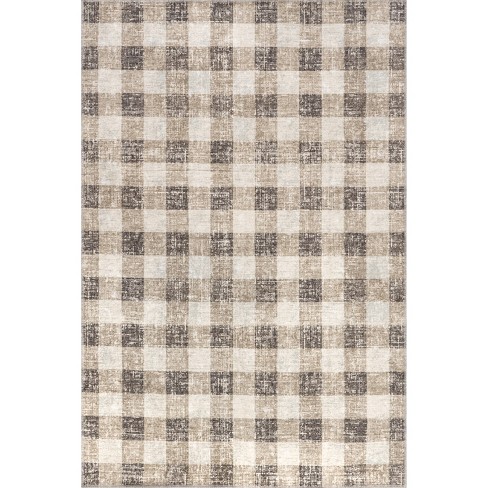 Nuloom Drew Gingham Plaid Machine Washable Area Rug : Target