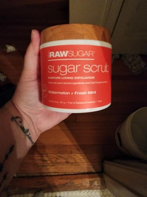 Raw Sugar Moisture Loving Sugar Scrub Watermelon + Fresh Mint - 15oz ...