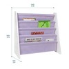 Wildkin Premium Sling Kids' Book Shelf White/lilac: 4-shelf Mdf Novelty ...