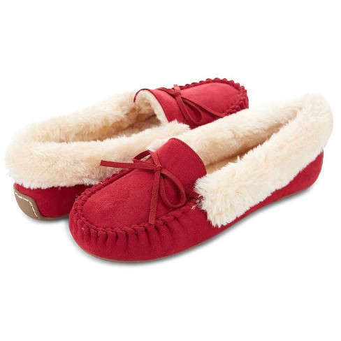 Floopi Women's Melani Moccasin Faux Suede Slippers : Target