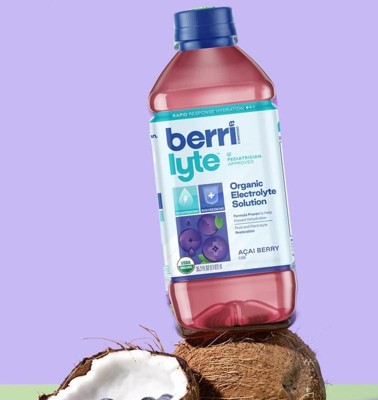 Berri Lyte Organic Plant-based Electrolyte Drink Solution - Acai Berry ...