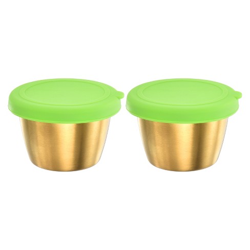 Unique Bargains Reusable Leak Proof Metal Green Condiment Containers ...
