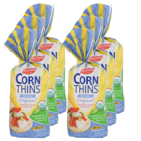 Real Foods Original Organic Corn Thins - Case Of 6/5.3 Oz : Target