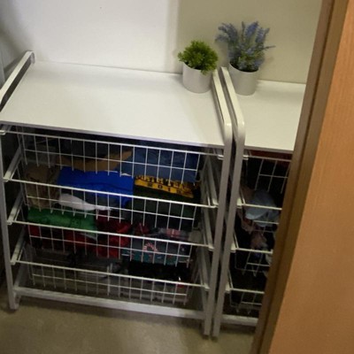 4 Drawer Metal Storage Organizer White - Brightroom™ : Target