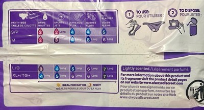 Always Discreet Incontinence Pads - 6 Drop Extra Heavy Long Pads ...