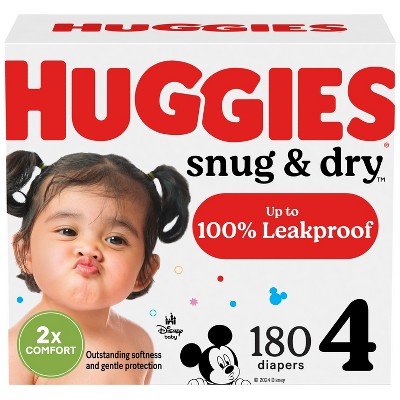 Huggies Snug & Dry Baby Disposable Diapers - Size 4 - 180ct : Target