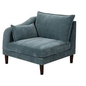 Xiyuyeu Suede Upholstered Accent Chair With Backrest And Pillow,modern ...