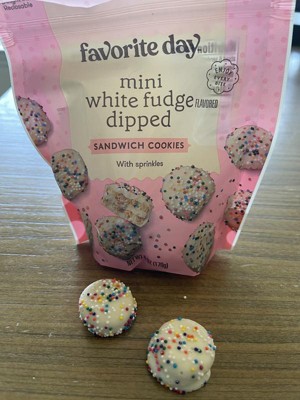 Mini White Fudge Dipped Sandwich Cookies - 6oz - Favorite Day™ : Target