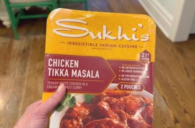 Sukhi's Indian Chicken Tikka Masala Curry With Naan Bread & Basmati ...